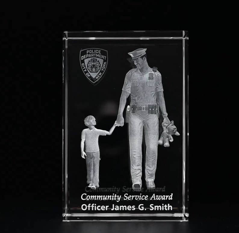 3D Crystal Rectangle Paperweight - Crystal Recognition 3D Crystal Rectangle Paperweight - Crystal Recognition
